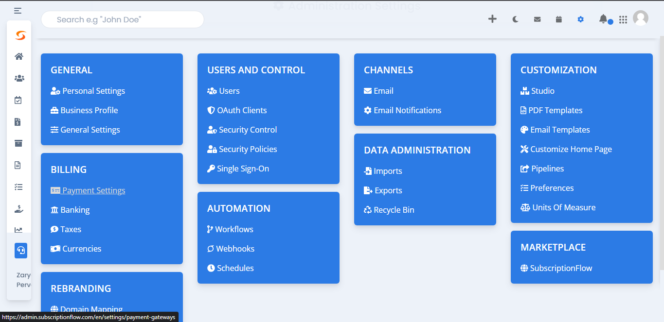 Connect Payment Gateway – SubscriptionFlow
