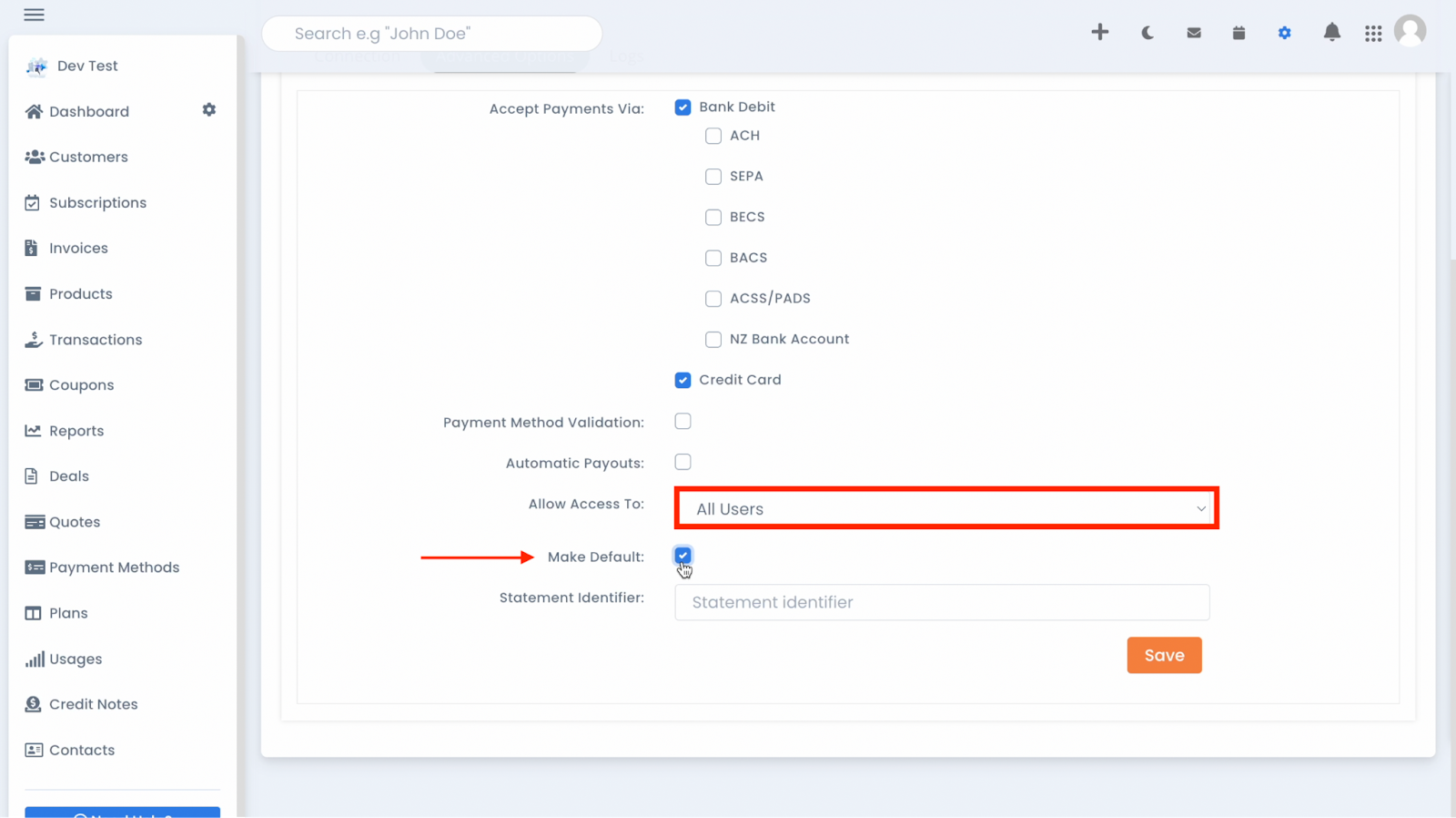 Connect Payment Gateway – SubscriptionFlow