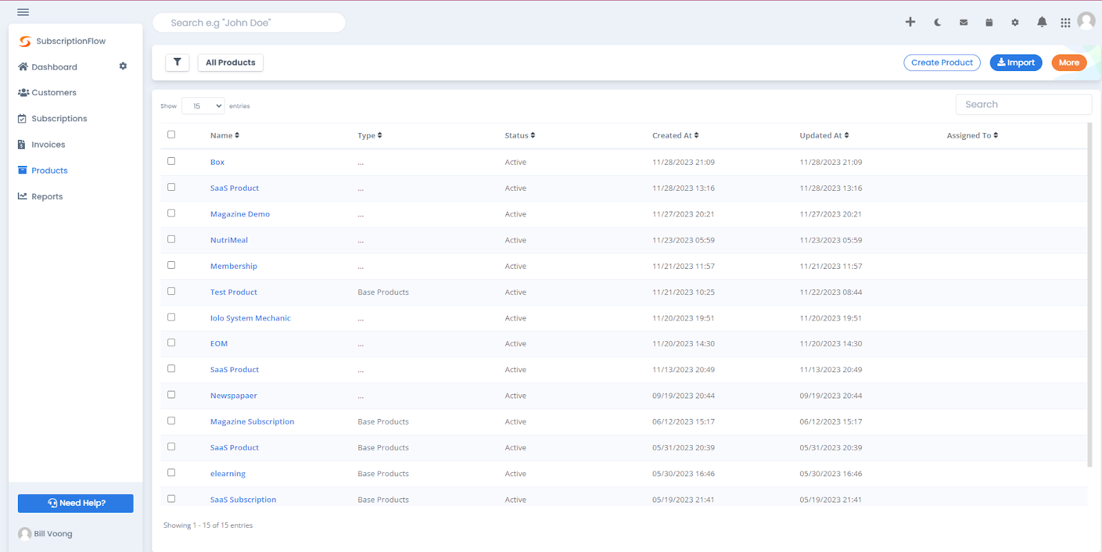 Per Unit Pricing – SubscriptionFlow