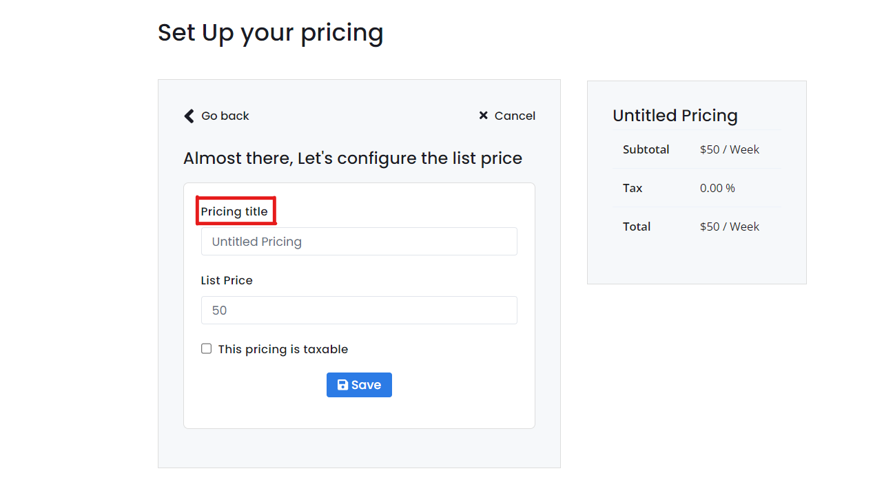 Per Unit Pricing – SubscriptionFlow