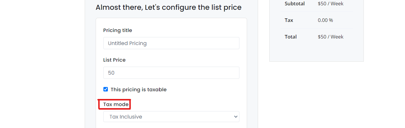 Per Unit Pricing – SubscriptionFlow
