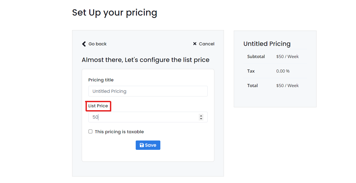 Per Unit Pricing – SubscriptionFlow
