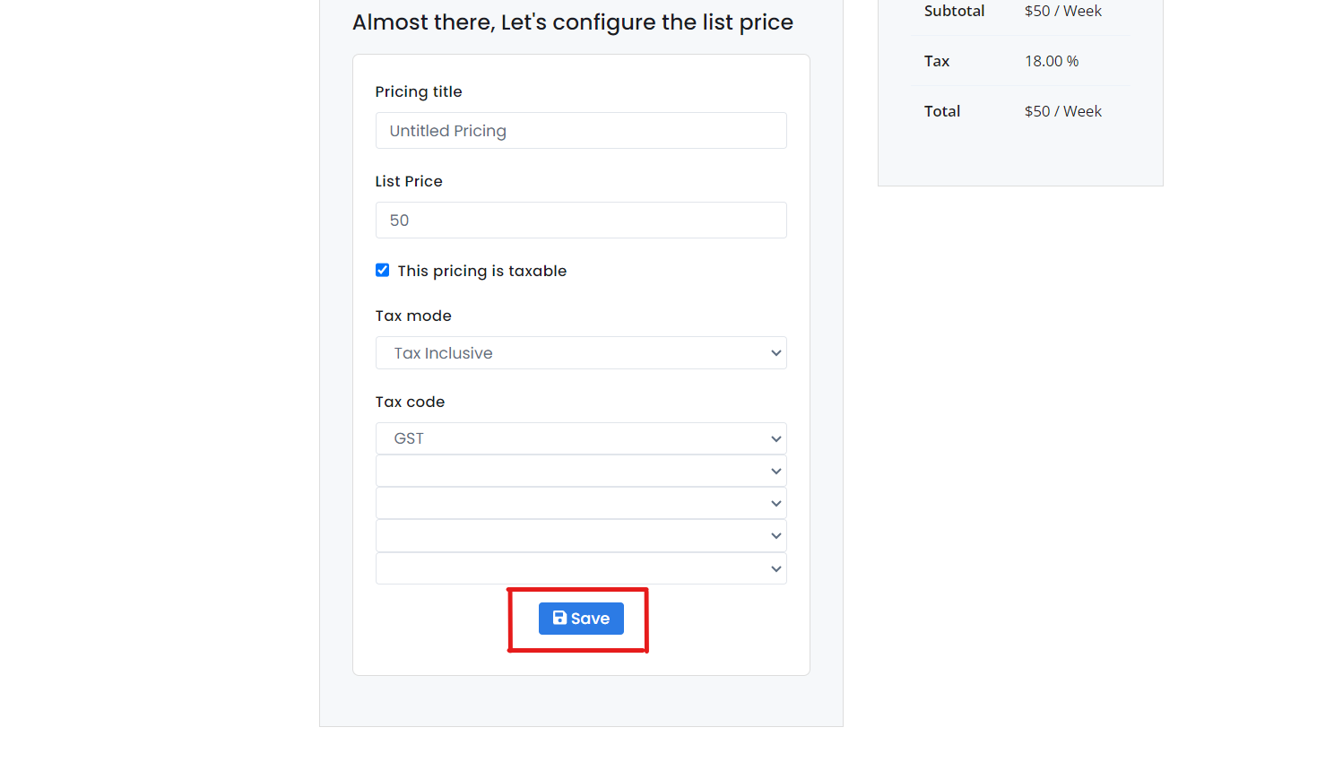 Per Unit Pricing – SubscriptionFlow
