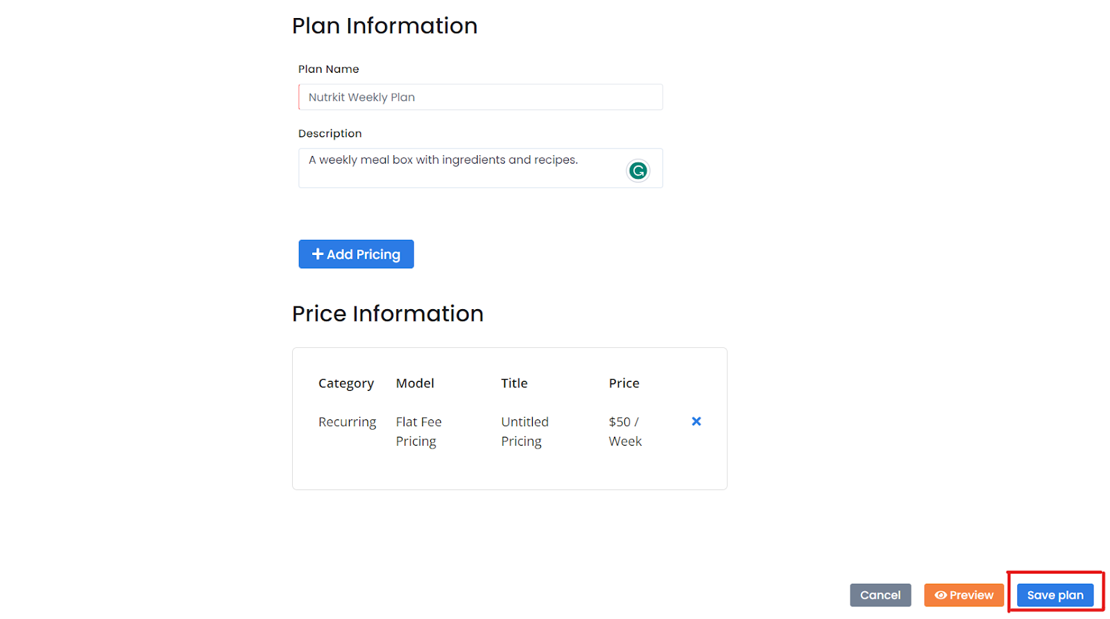 Per Unit Pricing – SubscriptionFlow