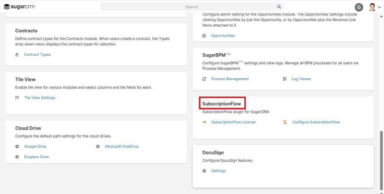 SugarCRM Integration Guide – SubscriptionFlow