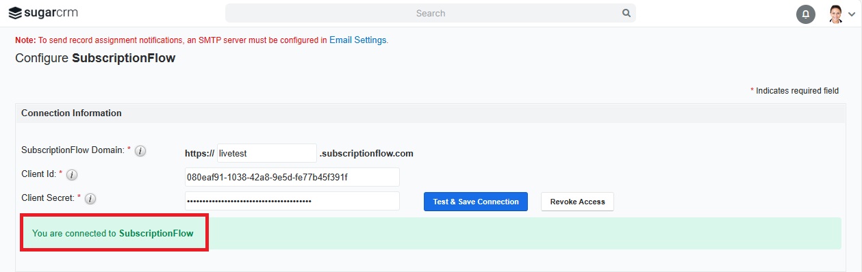 SugarCRM Integration Guide – SubscriptionFlow