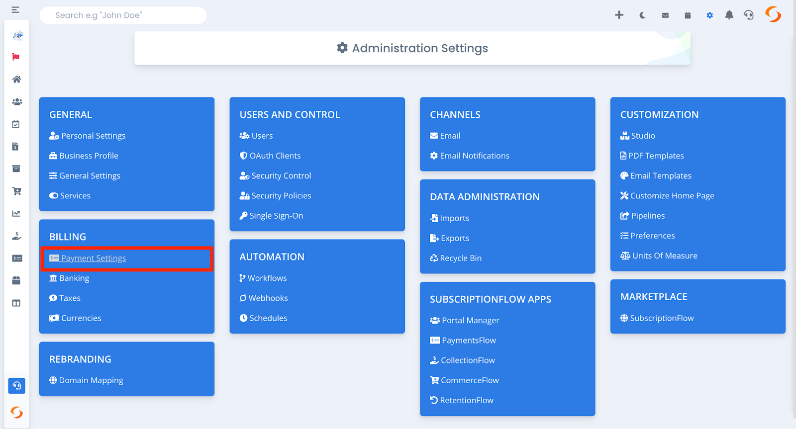 CSG Forte – SubscriptionFlow
