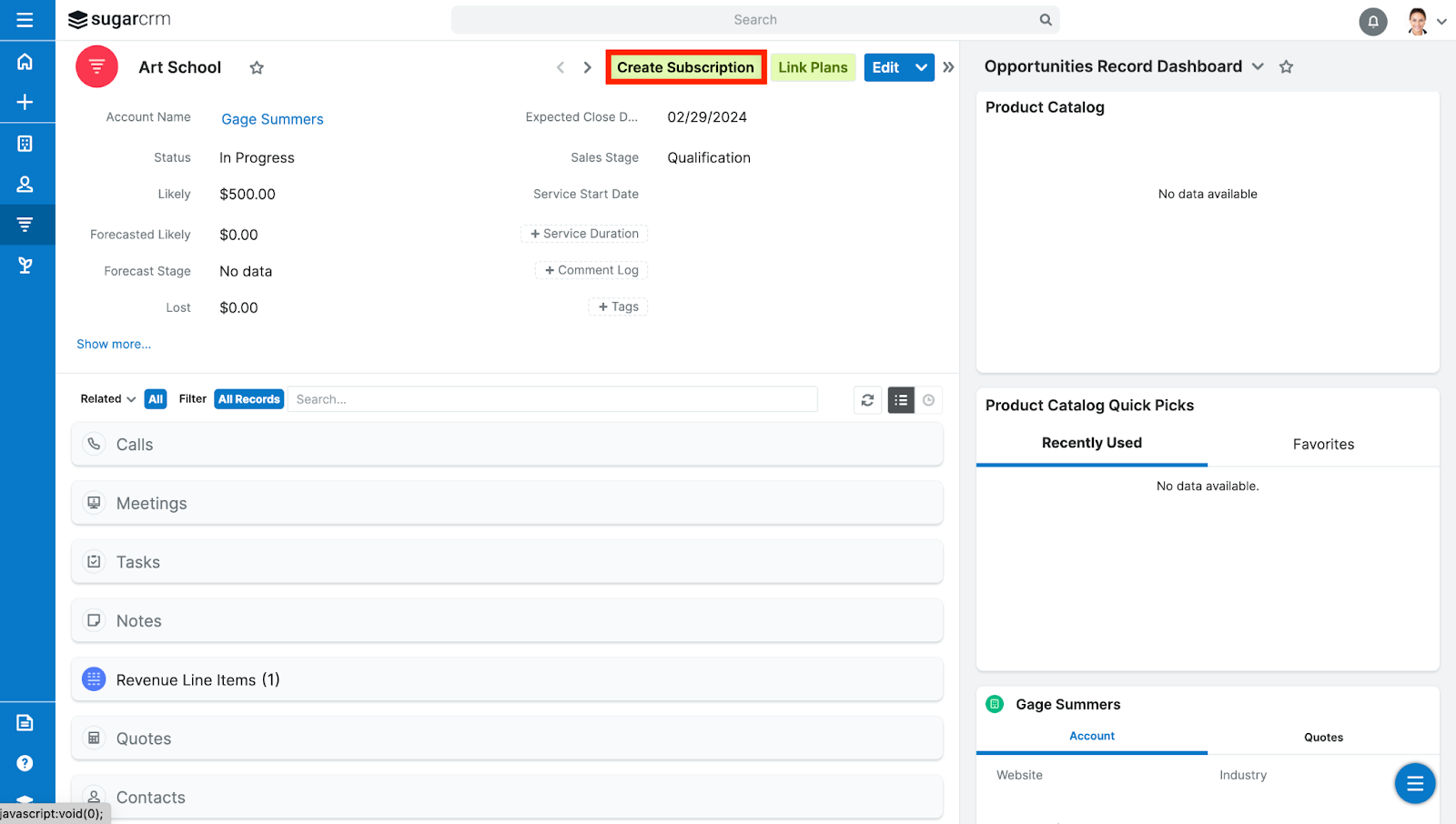 SugarCRM Integration Guide – SubscriptionFlow