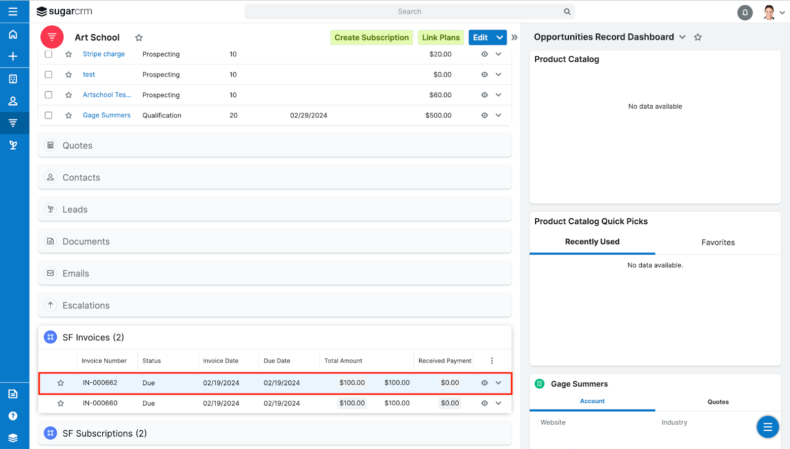 SugarCRM Integration Guide – SubscriptionFlow