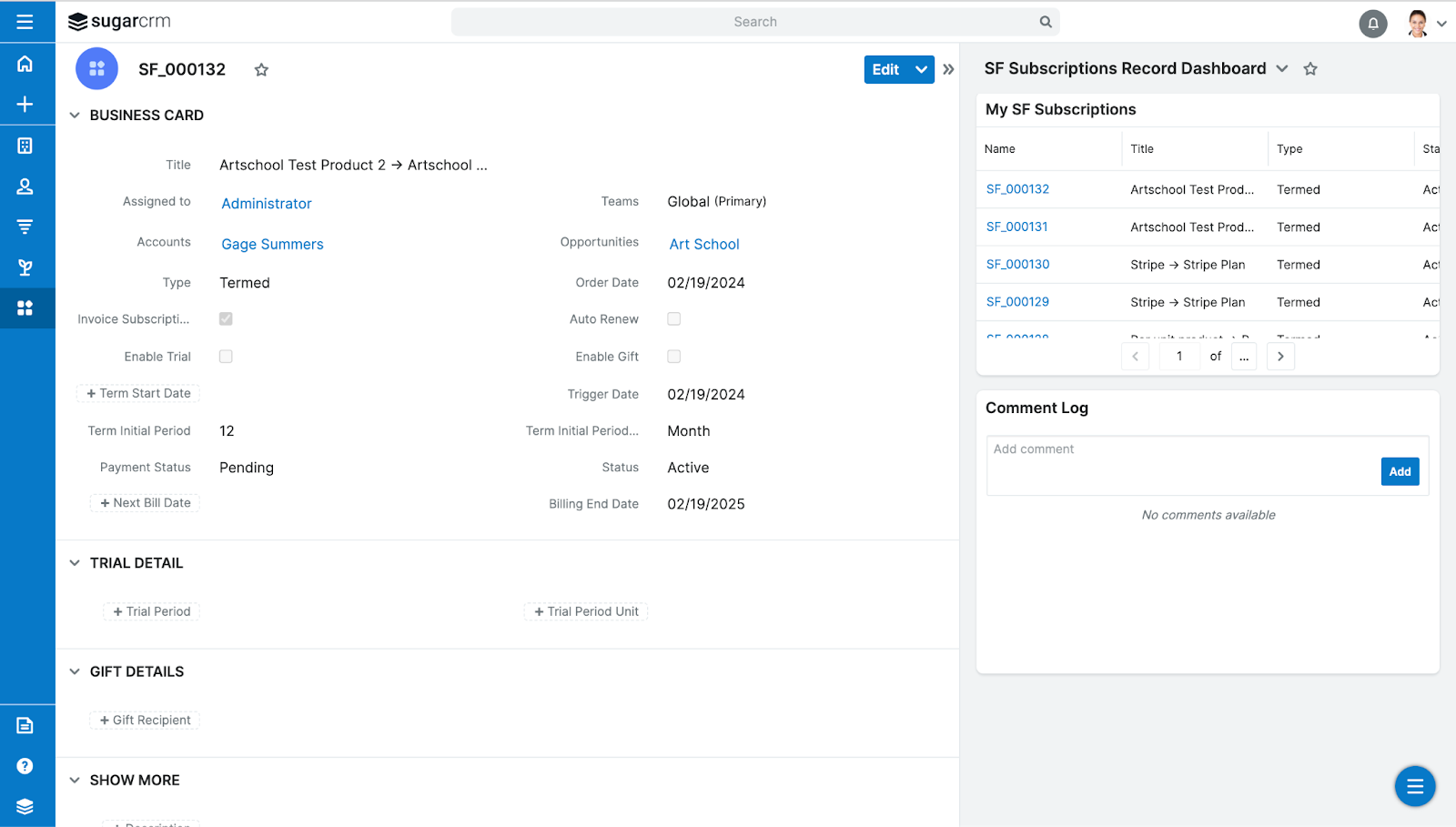 SugarCRM Integration Guide – SubscriptionFlow