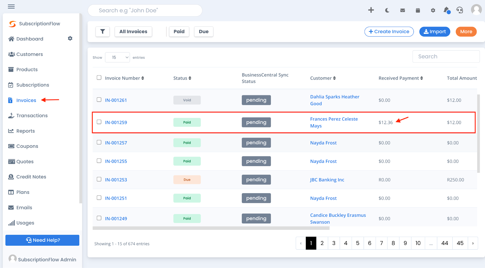 Process a Refund – SubscriptionFlow
