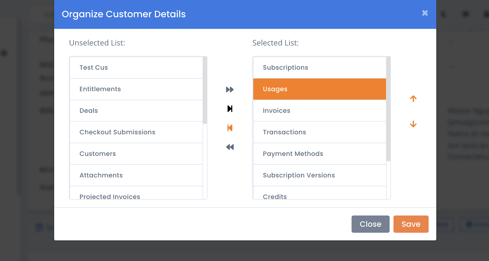 Usages Import – SubscriptionFlow