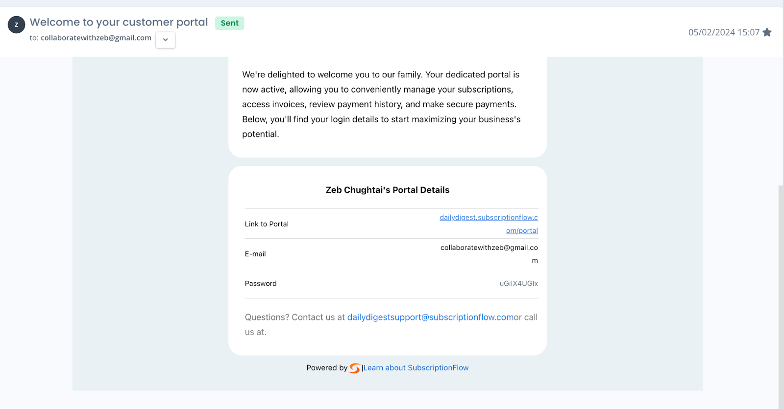 Editing Subscription (Customer) – SubscriptionFlow
