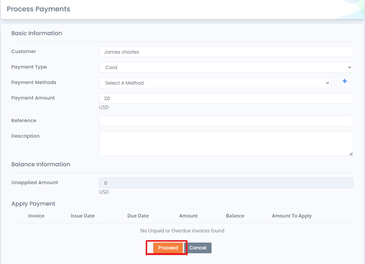 Process Customer Payments – SubscriptionFlow