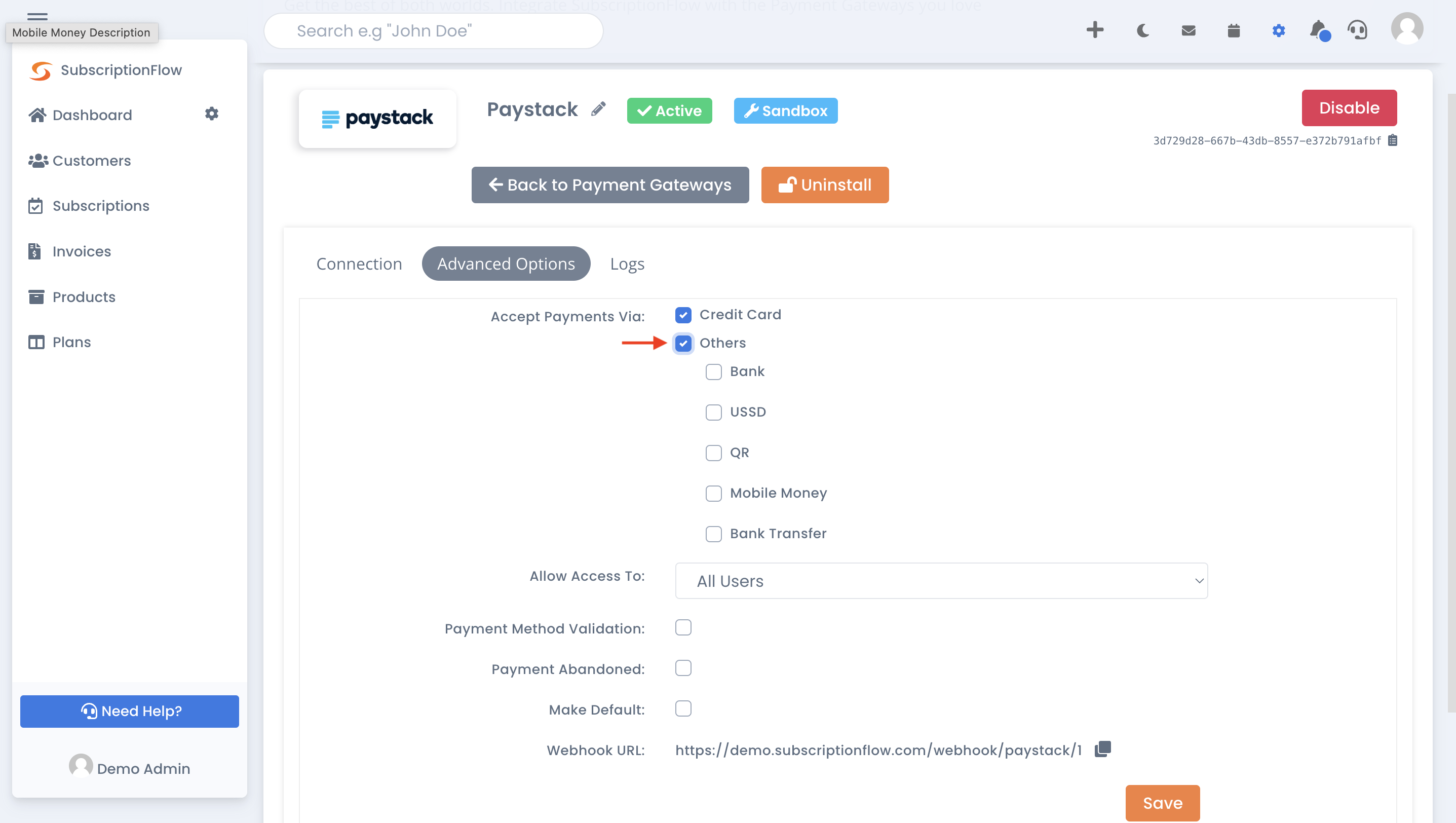 Paystack – SubscriptionFlow