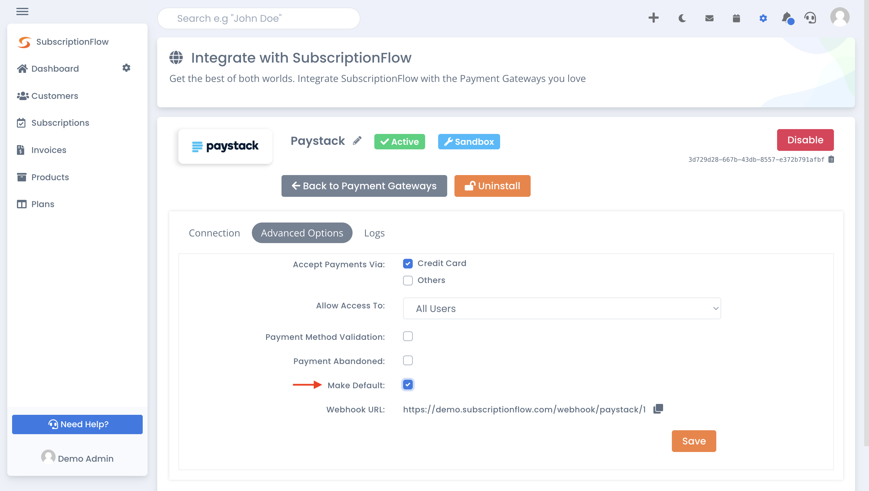Paystack – SubscriptionFlow