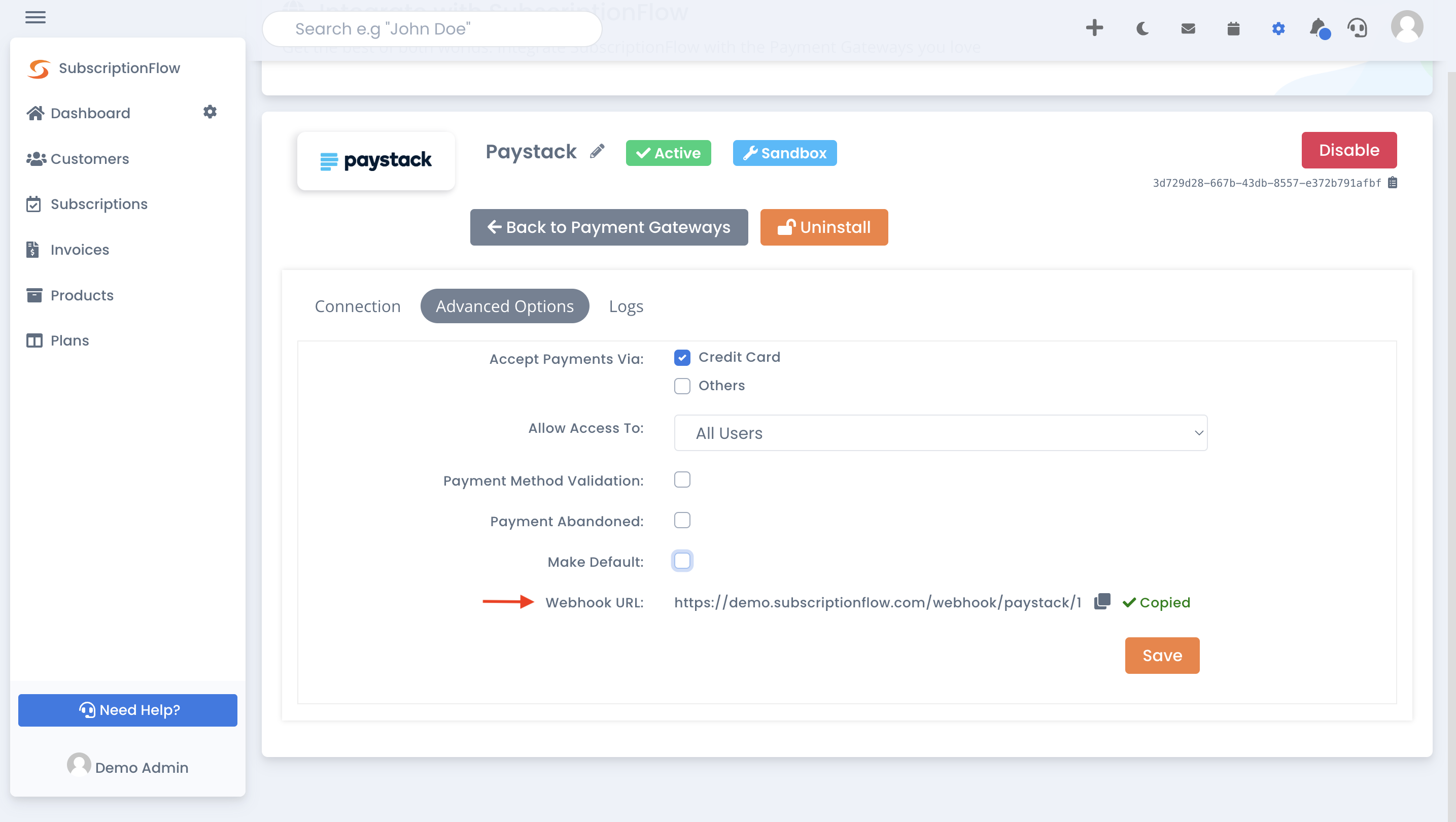 Paystack – SubscriptionFlow