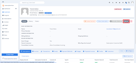Customer hierarchy – SubscriptionFlow