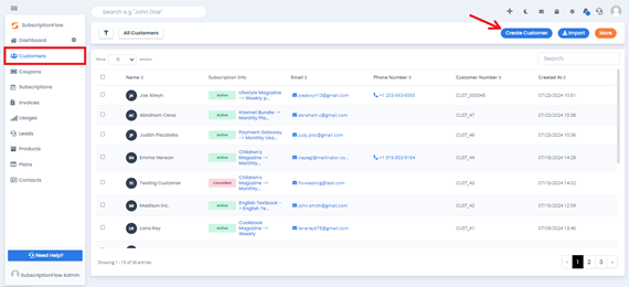Customer hierarchy – SubscriptionFlow