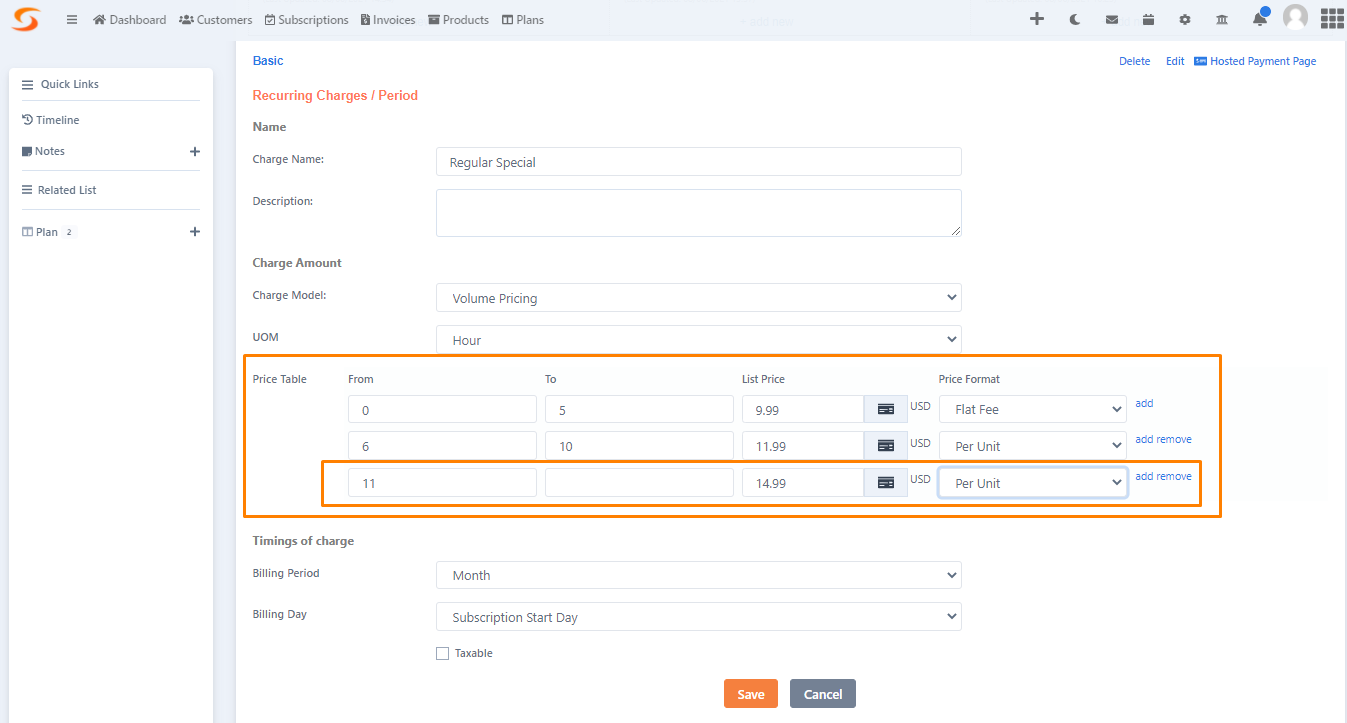 Volume Pricing – SubscriptionFlow