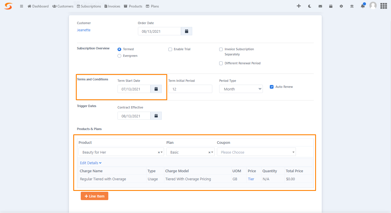 Tiered with Overage Pricing – SubscriptionFlow