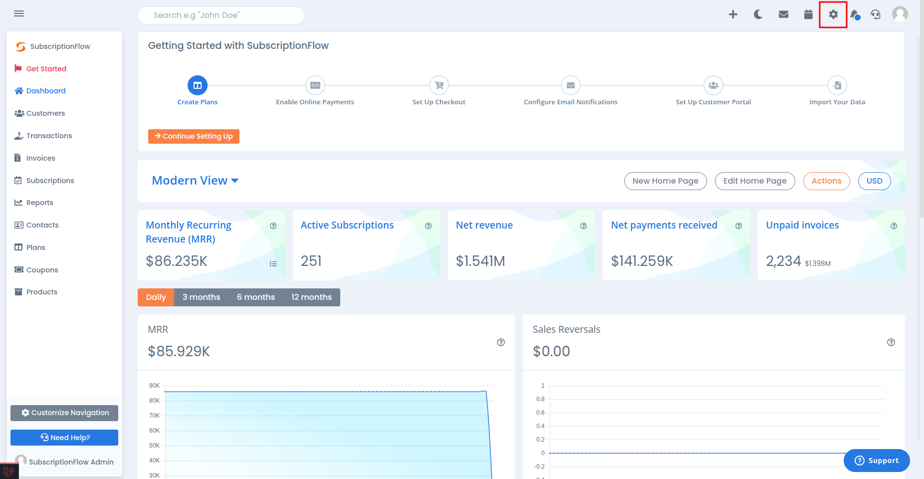 Staff Notifications – SubscriptionFlow