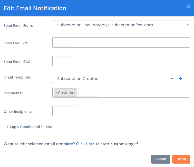 Staff Notifications – SubscriptionFlow